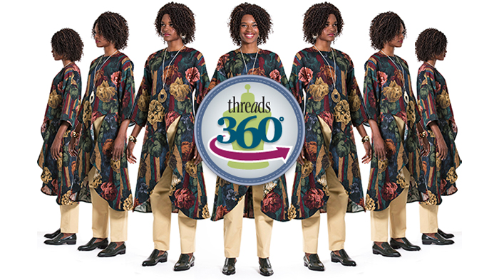 Asymmetrical Tunic and Slim Pants, Vogue 9305 | 360-Degree View - Threads