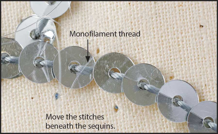 Attach Sequin Trim by Hand or Machine - Threads