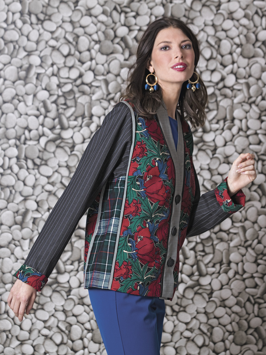 Make a Mixed-Print Jacket with a Squared Armhole - Threads