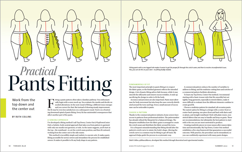Top Down, Center Out: Practical Pants Fitting - Threads