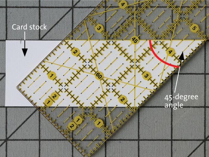 DIY Miter Template: How to Miter Binding Corners - Threads