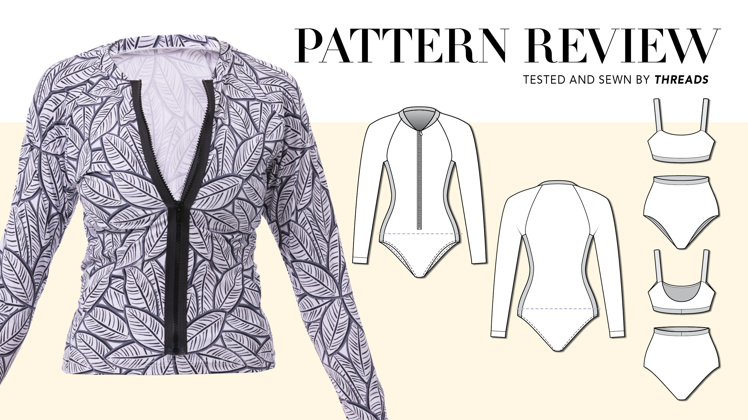 Pattern Review: Swim Style, Rashie Grace Suit & Top; High Waist ...