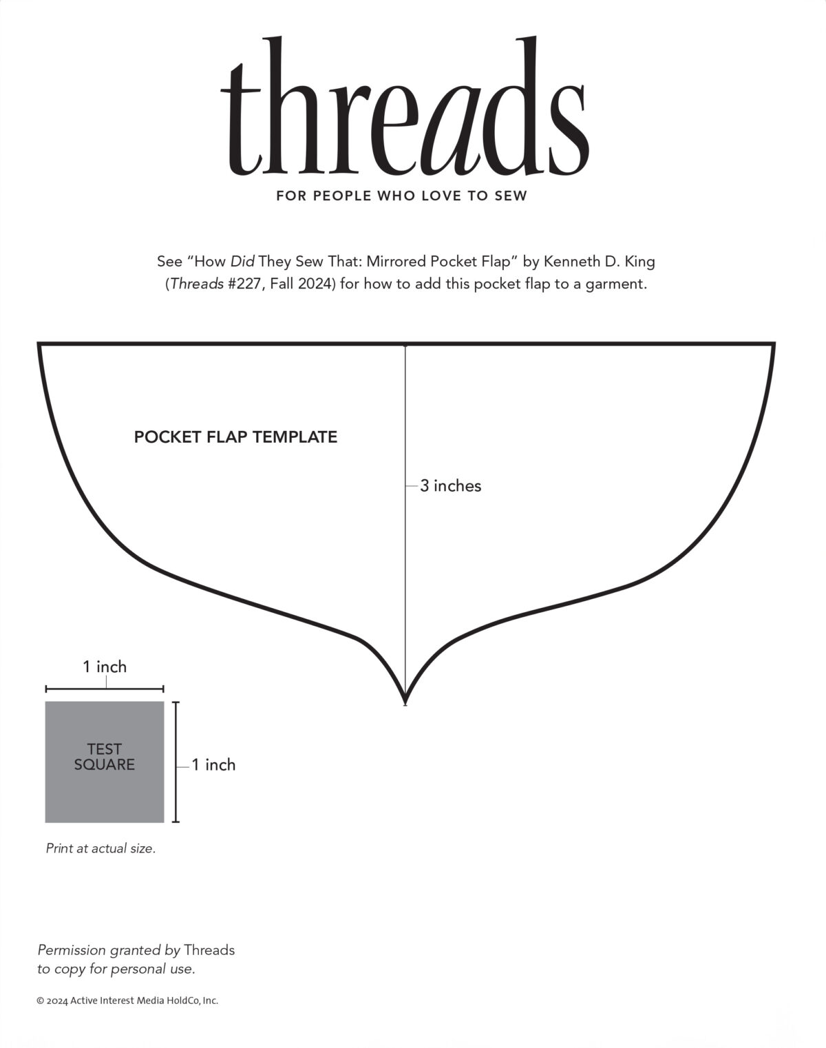 1950s-Inspired Jacket Pockets for a Modern Look: Free Template - Threads