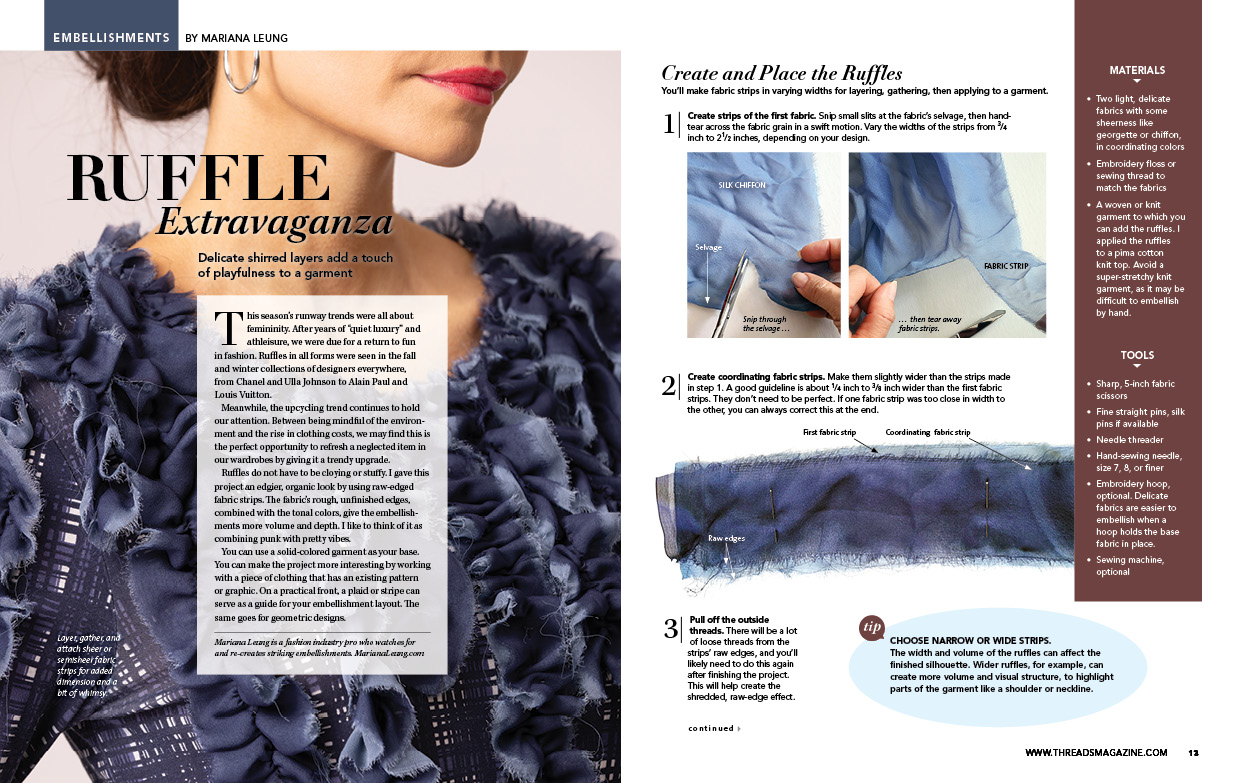 Add Playful Ruffles for Texture - Threads
