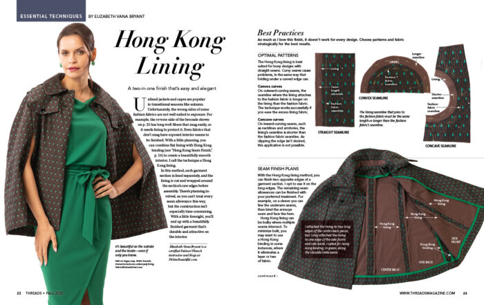 An All-In-One Lining and Seam Finish - Threads