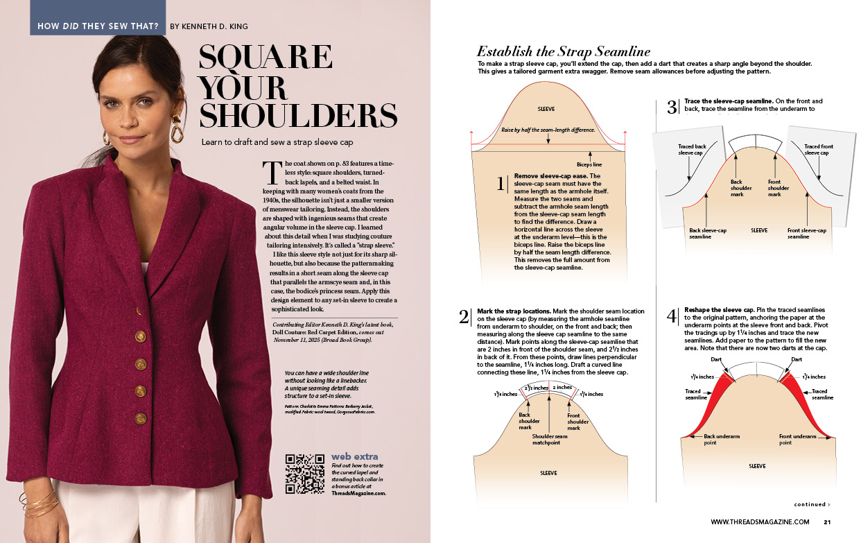 Draft and Sew a Strong Square Shoulder - Threads