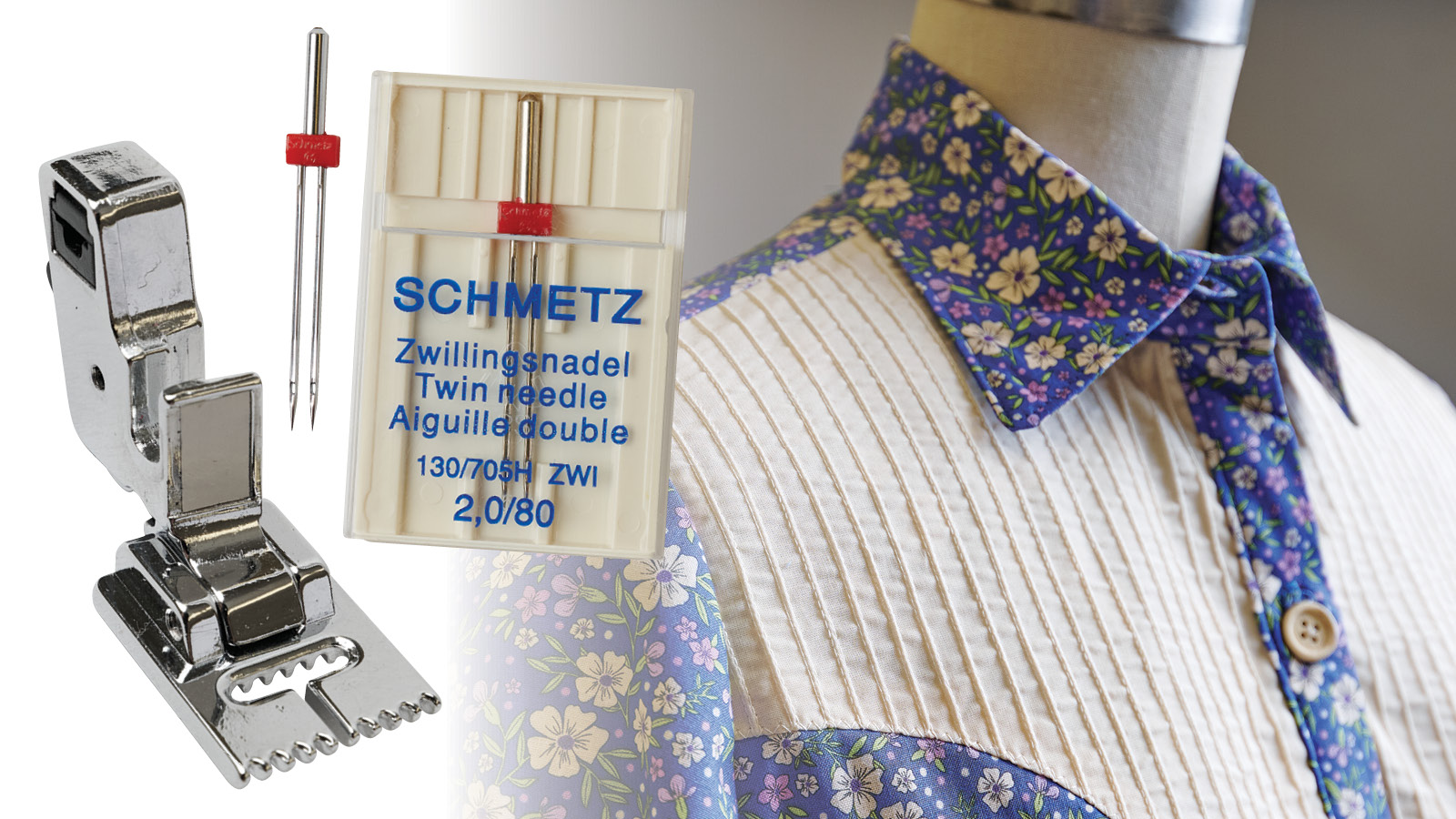 Sew Pin Tucks with a Twin Needle - Threads